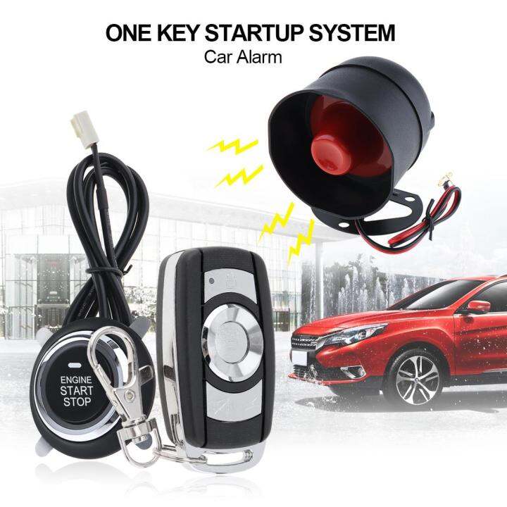Universal ABS 12V Car Alarm System Remote Start Stop Engine System with ...
