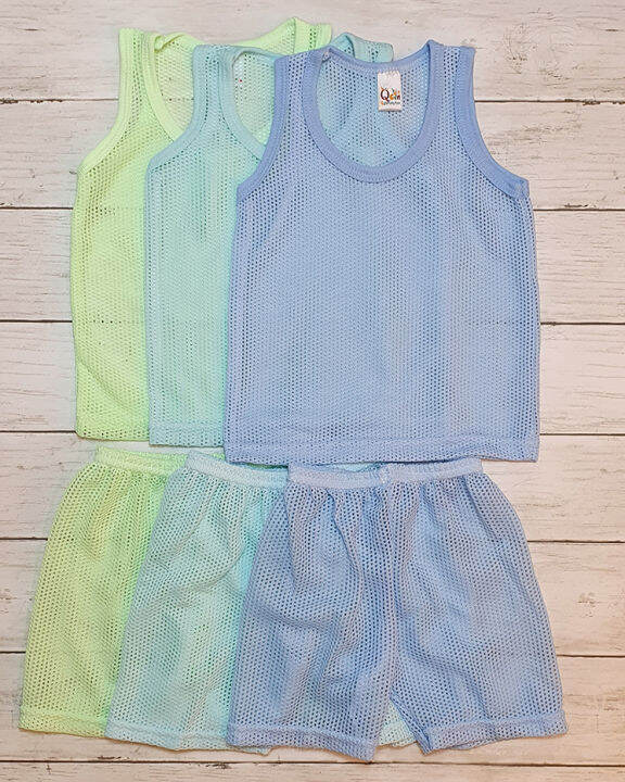 Baby Set Bundles Boy Eyelet Singlet Set Summer Singlet 6 - 16mths - JK ...