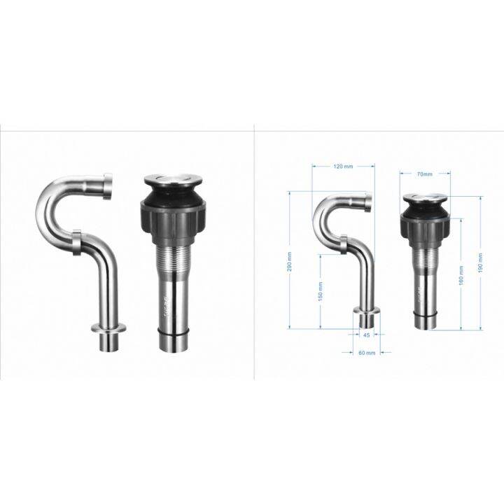 ^^บริการเก็บเงินปลายทาง_/\_Verno ท่อน้ำทิ้ง P-trap สแตนเลส พร้อมสะดือ ...