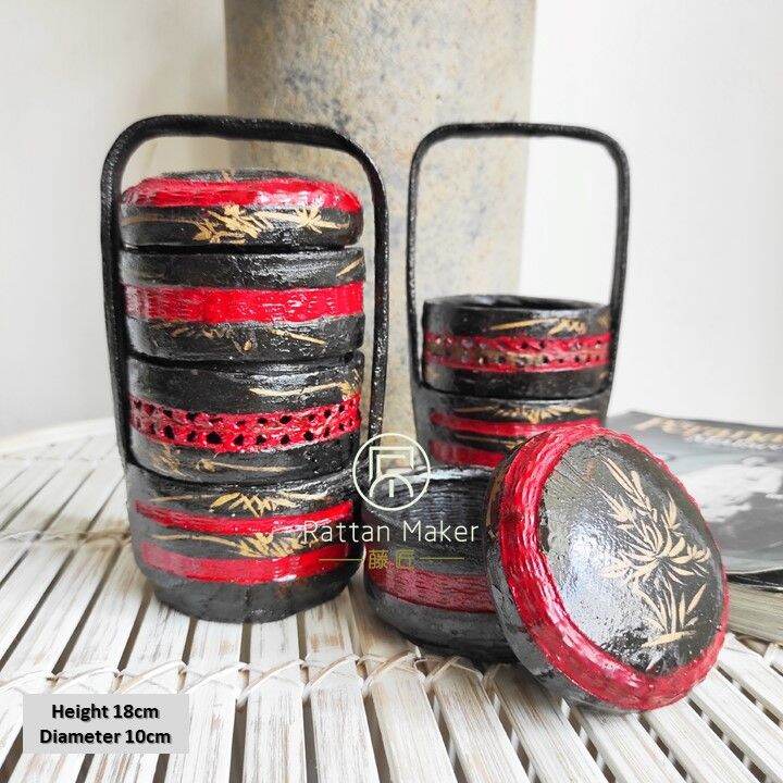 [Mini 3 Layers] Bakul Siah Hokkien Basket (Auspicious Basket ...