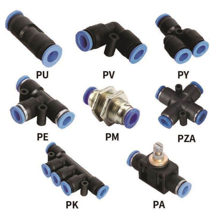 Pneumatic Fittings PU/PY/PV/PE/PM/PZA/PK/PA Wa Pipes and Pip Connectors ...