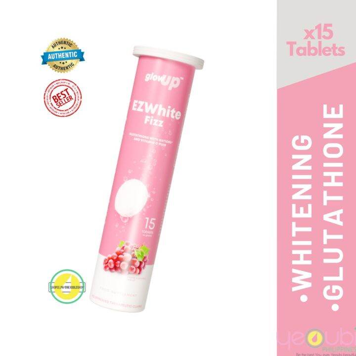 Glow Up GLUTATHIONE FIZZ TABS with Patented Sakura Extract and Fish ...