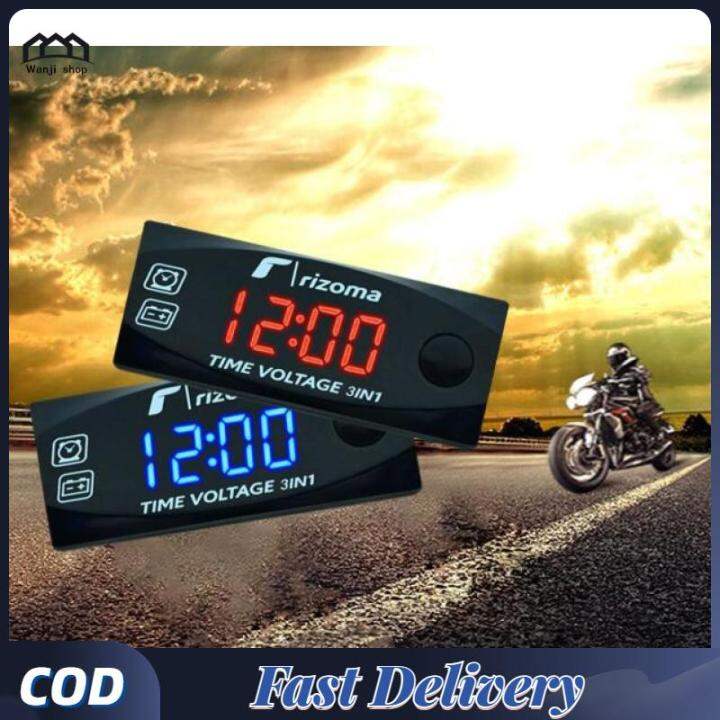 2-in-1 Versatile Digital Voltmeter Multifunctional Display Time Voltage ...