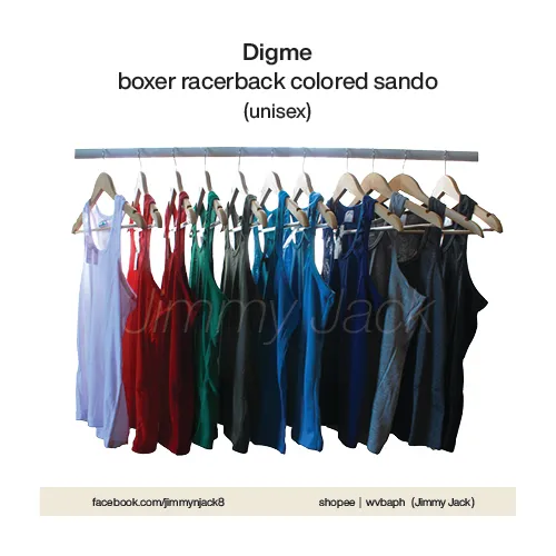 Digme Boxer Racer Back Colored Sando stretchable unisex | Lazada PH