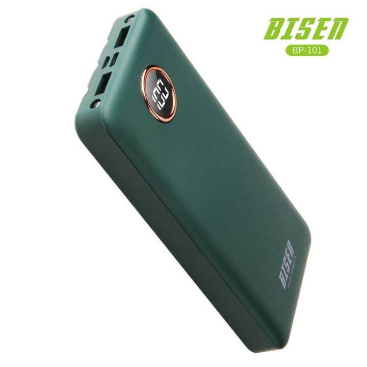 BISEN BP-101Ultra Compact Fast Charger 10000mah Powerbank W/ 3usb ...