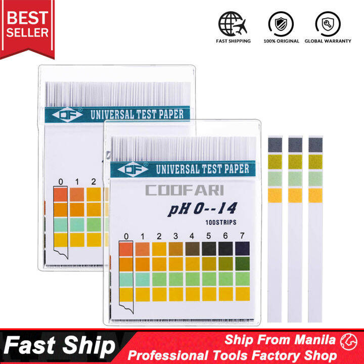 100 Strips Full Range Ph Alkaline Acid 0-14 Test Paper Water Litmus ...