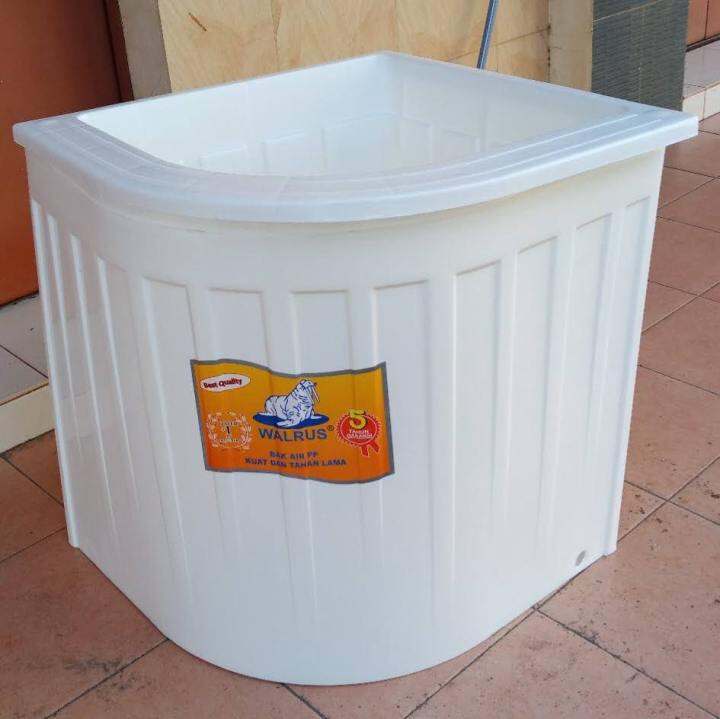 bak air kamar mandi sudut pvc walrus premium warna putih | Lazada Indonesia