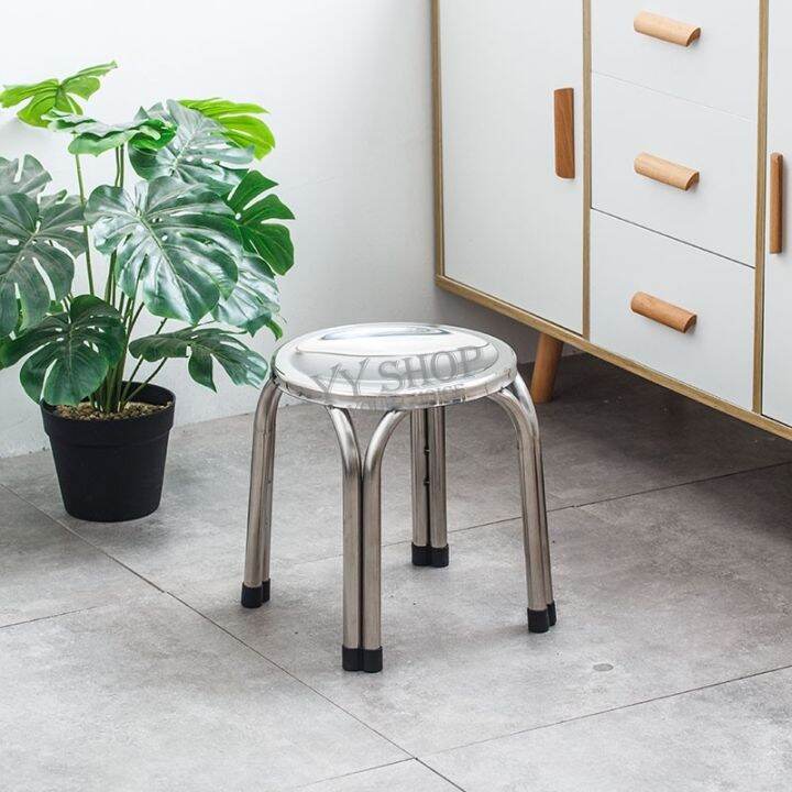 Stainless Steel Round Stool bench four-legged chair/ Chair Indoor ...