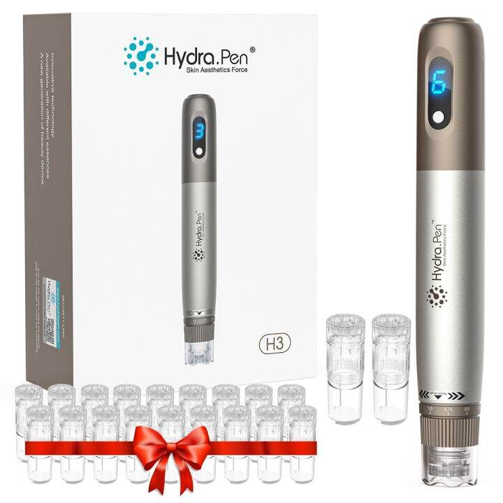 Professional Hydra.Pen H3 Microneedling With 22Pcs Cartridges Derma Pen ...
