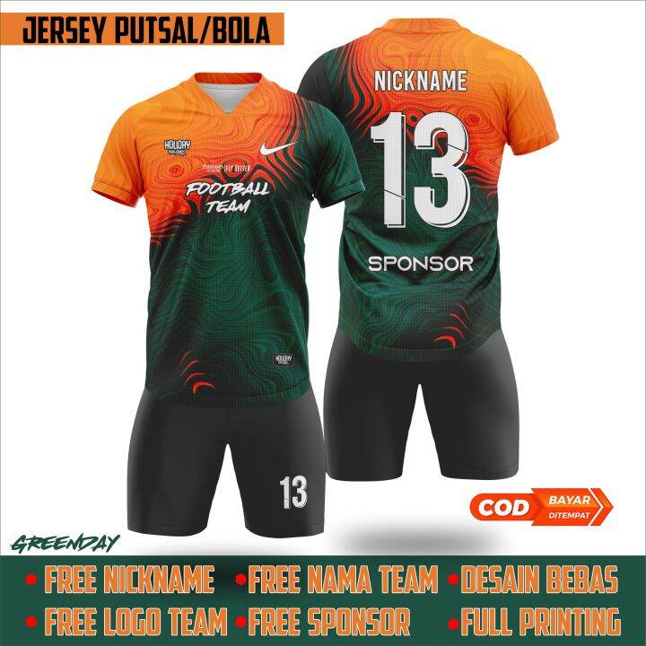 stelan baju jersey futsal kaos bola GRATIS NAMA DAN LOGO SPONSOR ...