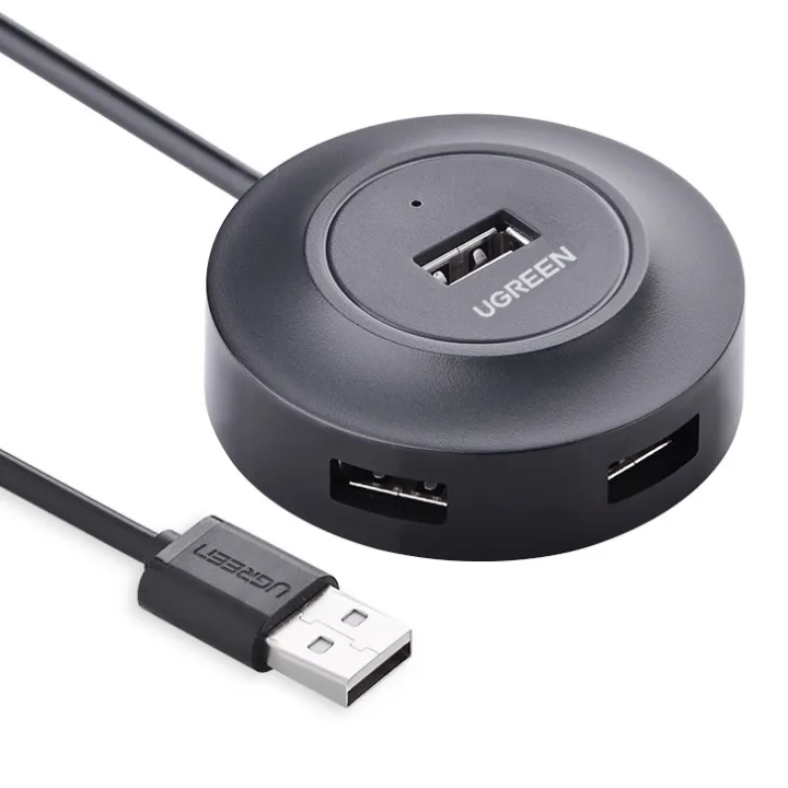 UGREEN USB 2.0 Hub 4 Port Splitter Switch with Micro USB Charging Port ...