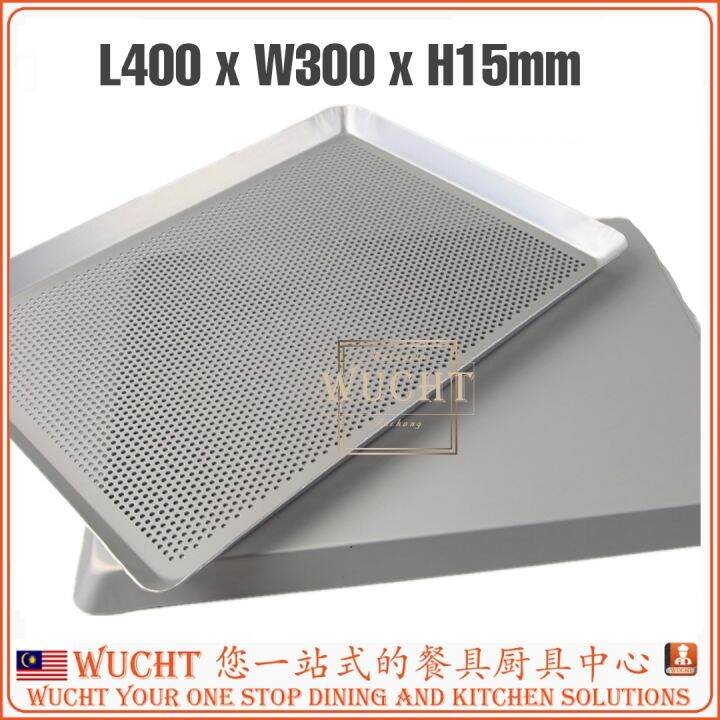 【WUCHT】400 x 300 x 15mm Commercial Quality Aluminium Perforated Baking ...