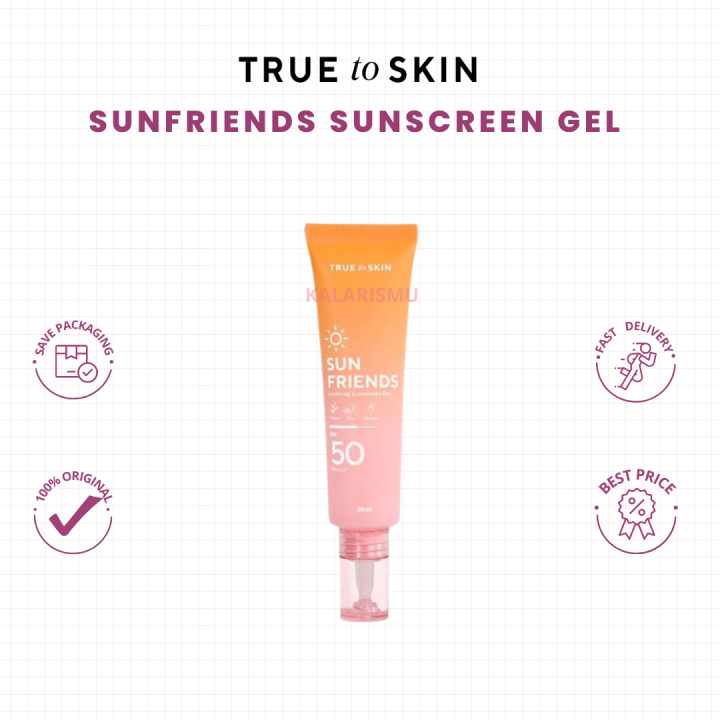 True To Skin Sunfriends Sunscreen Gel SPF 50 PA++++ | Lazada Indonesia