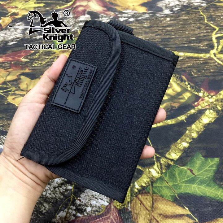 SILVER KNIGHT SK1415 Tactical Pocket ID Wallet with Carabiner Hook Tear ...