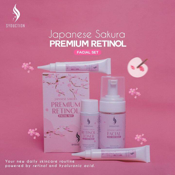 Syduction Japanese Premium Sakura Retinol Facial Set | Lazada PH