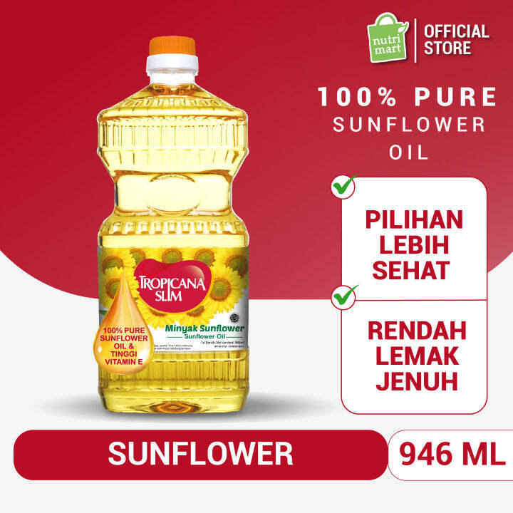 Tropicana Slim Minyak Sunflower 946ml - Minyak Goreng 100% Pure ...