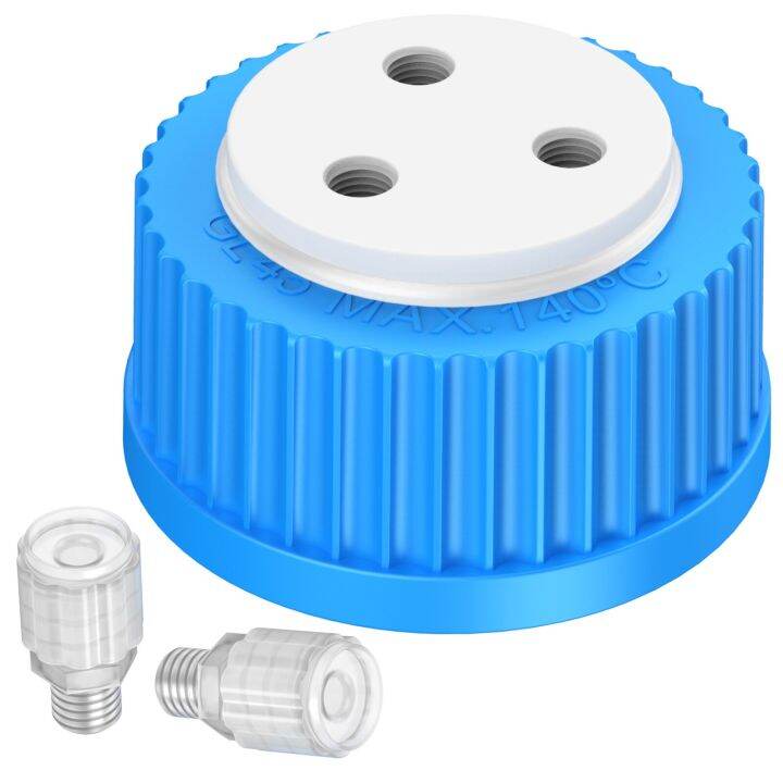 GL45 2-Port Safety Filling Cap for 1/8" Inch OD Tubing Solvent Delivery ...