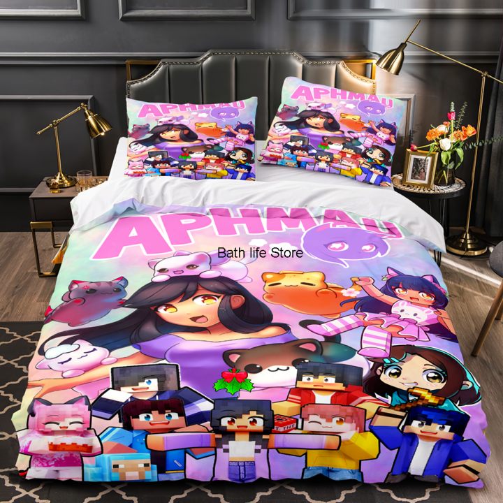 Hot Aphmau Bedding Set Single Twin Full Queen King Size Game Aphmau Bed