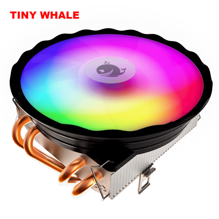 4 Heat Pipes CPU Cooler RGB 120mm PWM 4 Pin PC Radiator quiet Intel LGA ...