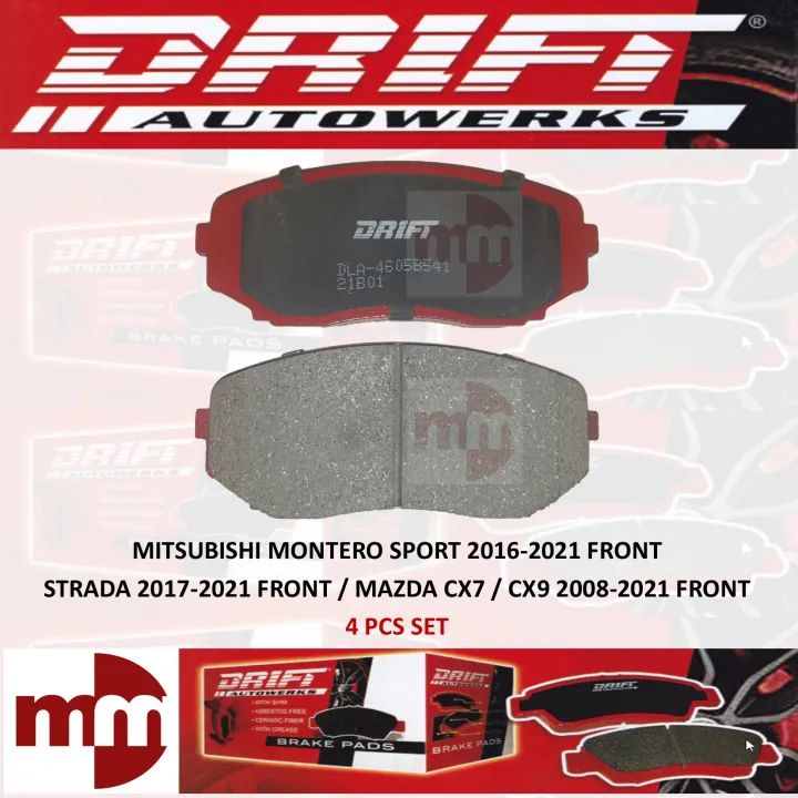 DRIFT AUTOWERKS Brake Pads for MITSUBISHI MONTERO SPORT 2016-2021 ...