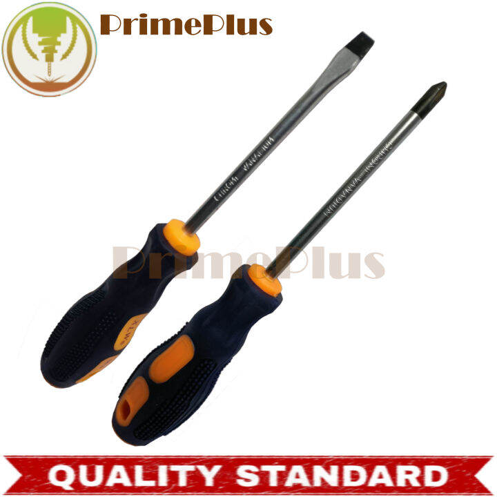 Magnetic Screwdriver with Rubber Handle Flat and Philip 4" {Sold per ...