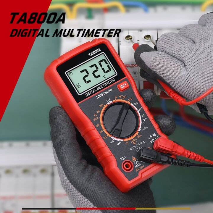 ZZOOI TASI TA800A 600V Mini Digital Multimeter High Precision Portable AC/DC Auto Range Digital ...