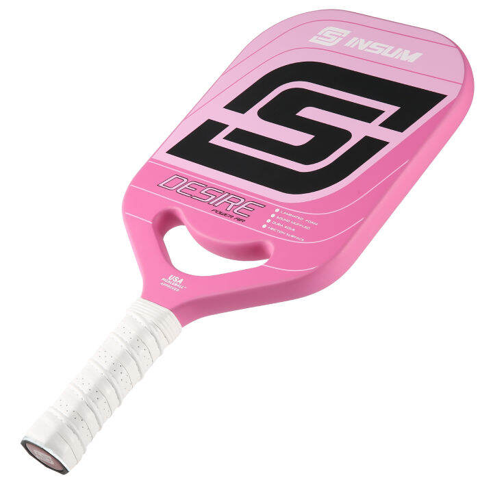 INSUM Pickleball Paddle Desire Elongated Pink Edgeless Power AIR Series ...