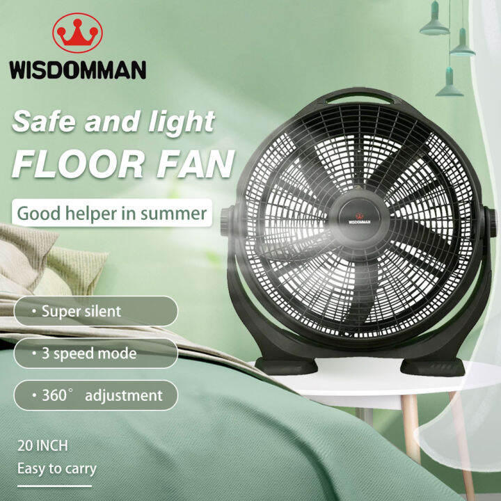 WISDOMMAN 20‘’ WSF-F20 Industrial Fan Electric Fan High Power Floor Fan ...