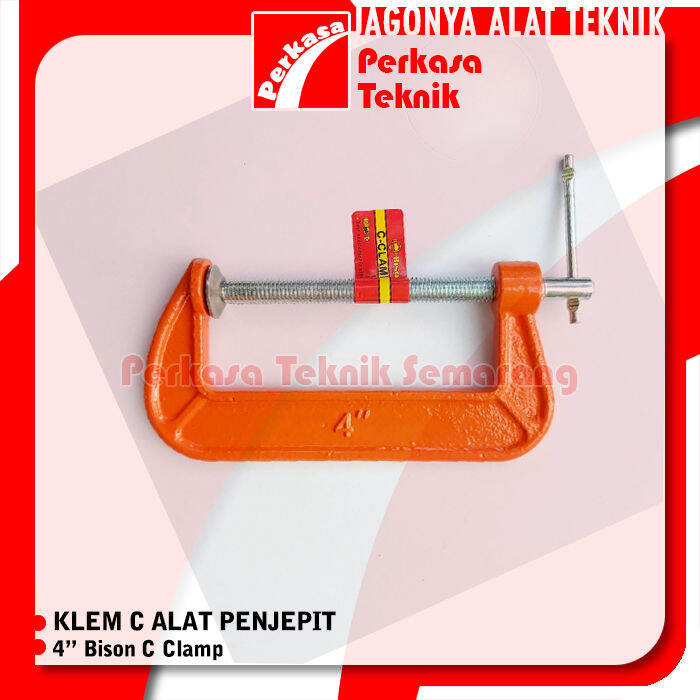 Klem C 4" Bison Alat Penjepit Kayu Catok Klem G Clamp | Lazada Indonesia