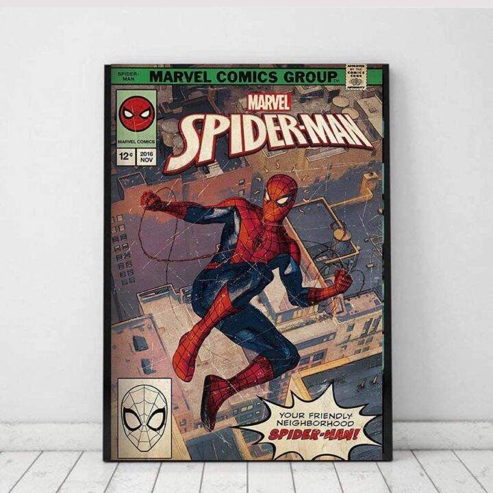 spidermann character spidey movie retro wall poster A3 | Lazada PH