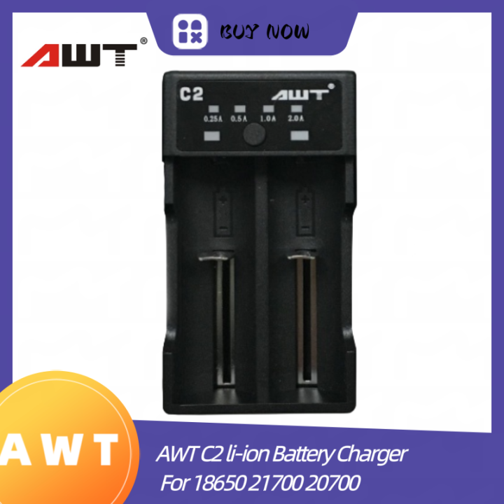 Pengisi Daya Baterai li-ion AWT C2 Untuk Baterai 18650 21700 20700 ...