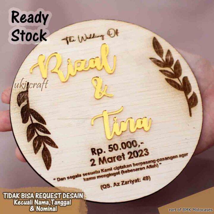 Nama Kayu Bulat Tulisan Akrilik Hiasan Mahar / Scrabbook Chipboard ...