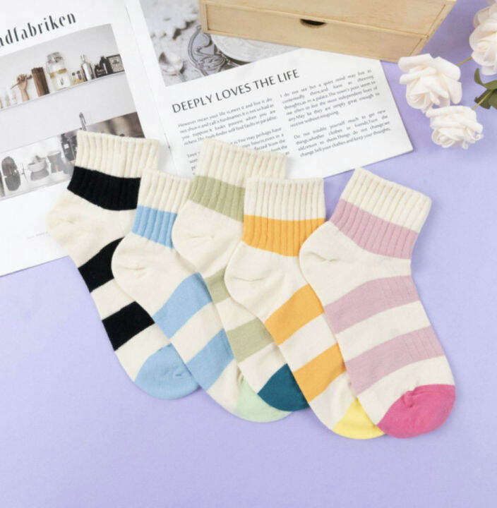 Korean Socks - Line Semi Ankle Socks - Iconic Socks | Lazada PH