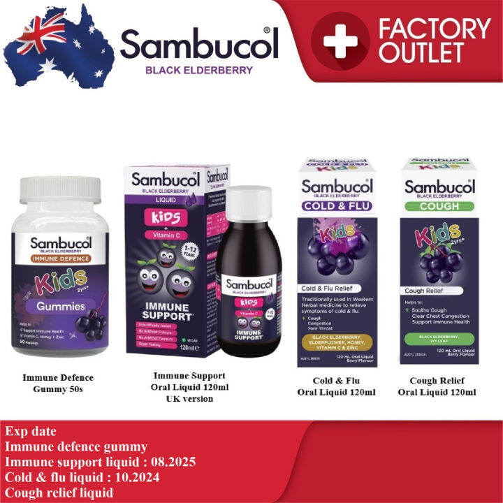 Sambucol Kids Black Elderberry Immune Defence Gummy Immune Support ...