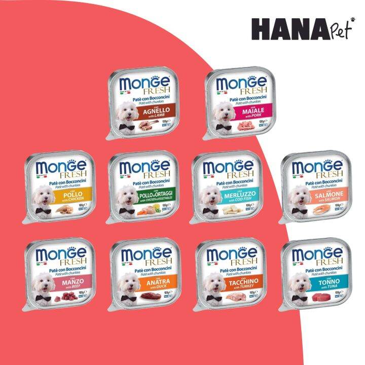 Monge Fresh /Fruits Wet Food Dog Tray - 100g | Lazada