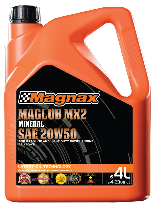Minyak Hitam Kereta API SG/CD 20W50 Mineral Engine Oil 4L MAGNAX MAGLUB ...