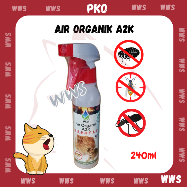 PKO Air Organik A2k 240ml# Anti kutu kucing Spray 240ml # 100% Organic ...