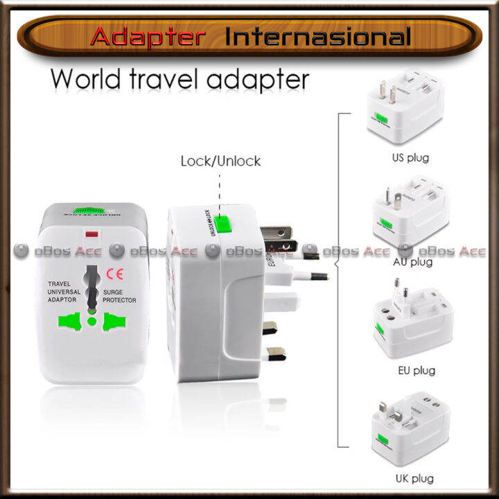 Adapter Internasional Travel Adaptor Universal Colokan Charger UK Eropa ...