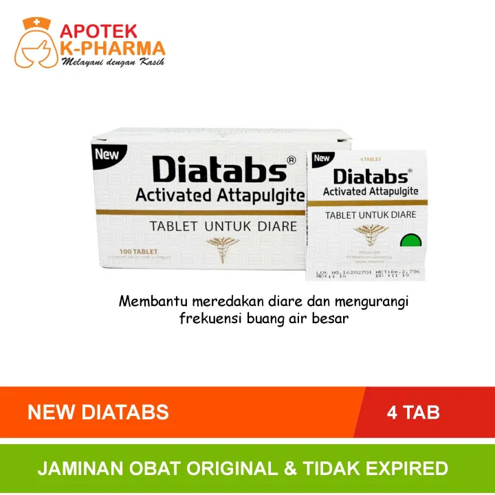 New Diatabs Isi 4 Tablet Obat Original Darya Varia | Lazada Indonesia