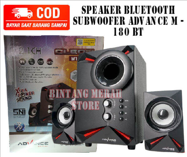 New Speaker Advance / Speaker Aktif Bluetooth Portable M180BT CLEON Subwoofer BASS - BMS ...