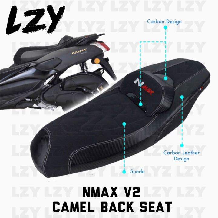 Yamaha Nmax V1 V2 Deluxe Leather Camel Back Seat Suede with Embroid ...