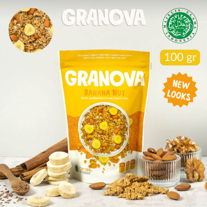 Granola Banana Nut by Granova 100g / 270g - Sereal Granola, Menu Sarapan Sehat Bergizi - Halal ...