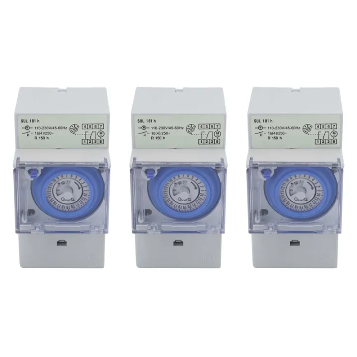 3X SUL181H Mechanical Timer 24 Hours Time Switch Relay Electrical ...