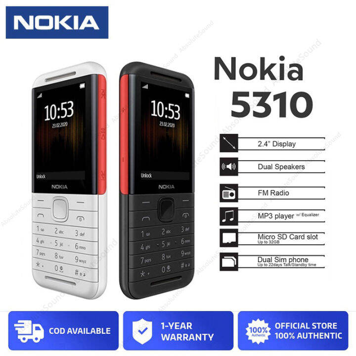 Keypad Nokia 5310 1200mAh Dual-SIM 2.4'' Display Keypad Phone Feature ...