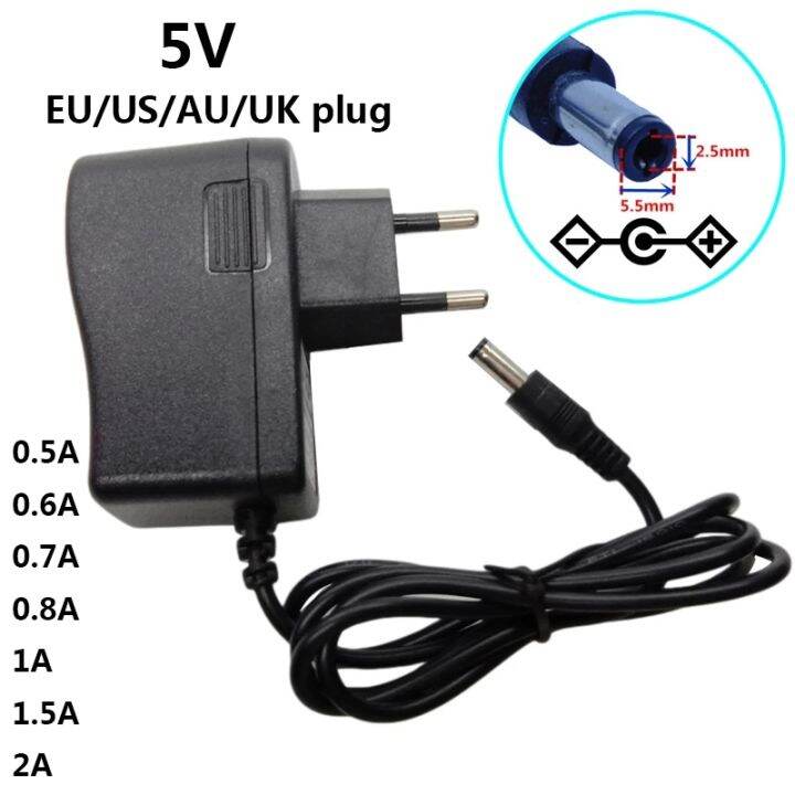 5V Travel Adapter AC to DC Power Supply 5 VOLT 0.5A 0.6A 0.7A 0.8A 1A 1 ...