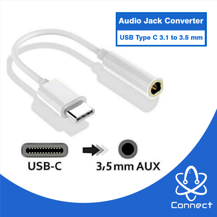 Splitter Adapter Converter Audio USB C to Jack 3.5mm Original Warna ...