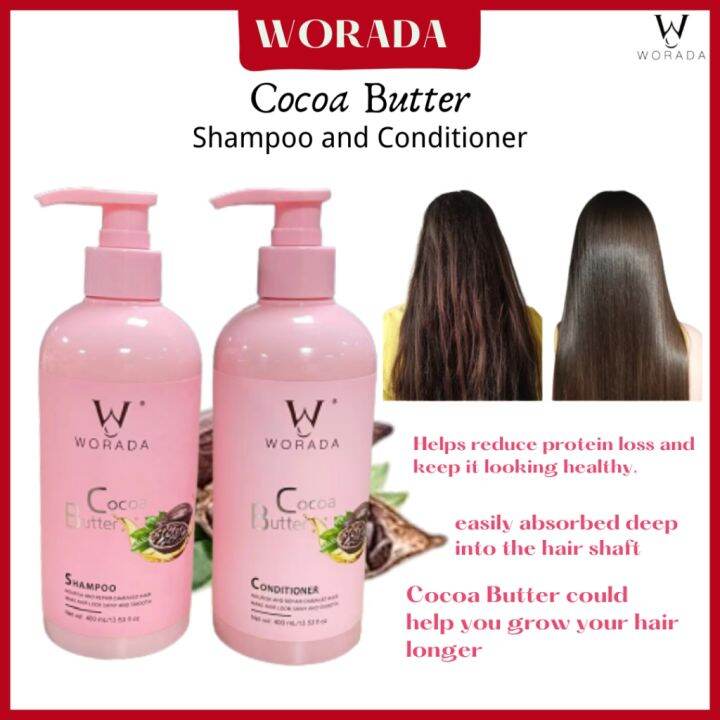 WORADA Shampoo and Conditioner Cocoa Butter Helps Hair Growth Scalp ...
