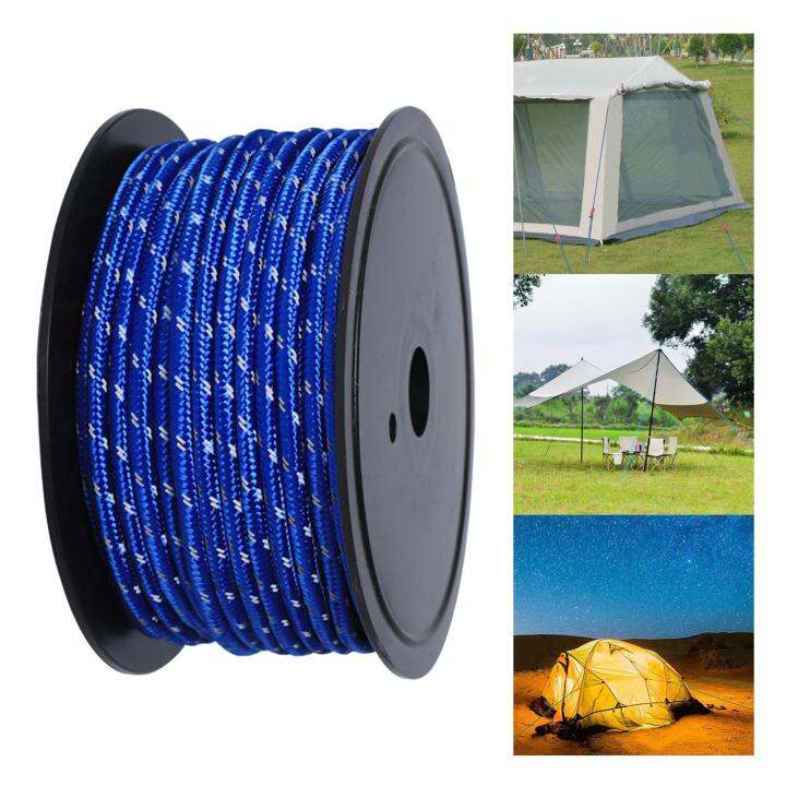 Fenteer 30M 6mm Reflective Tent Rope Guylines for Outdoor Travel Canopy ...