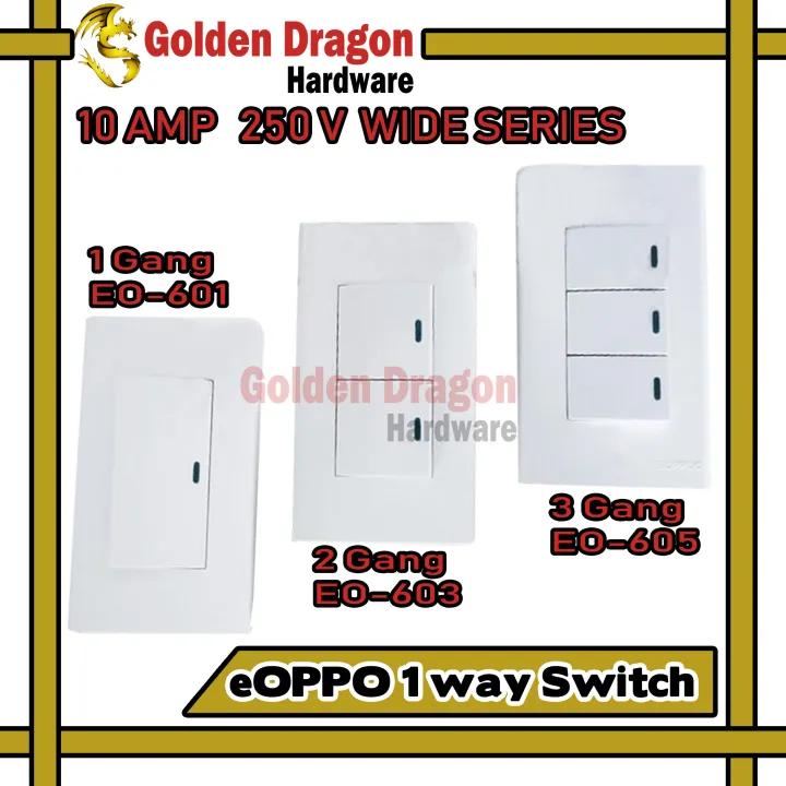 EOPPO WIDE SERIES EO-601(1gang),EO-603(2 gang),EO-605(3 gang) 1way ...