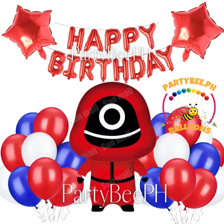 COMPLETE SET SQUID GAME Birthday Party Decorations, Cosplay Game Themed ...